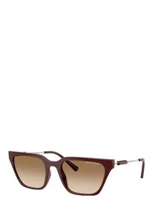 Armani Exchange Sunglasses Cat Eye Frame Shiny Bordeaux