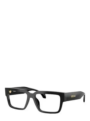 Versace Rectangle Eyeglasses Noir