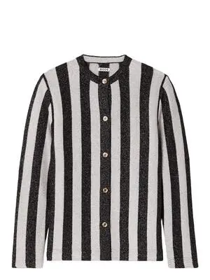 BODE Grandstand Metallic Striped Cardigan - Black