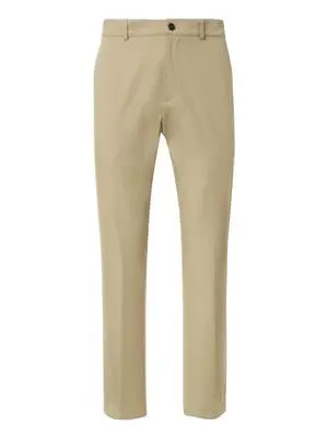 Burberry Cotton Gabardine Slim Trousers - Beige