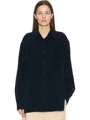THE ROW Nesson Shirt Dark Blue