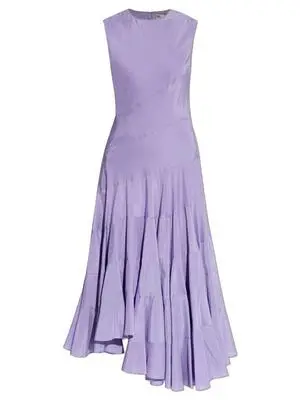 Tory Burch Tory Burch Sleeveless Flared Dress Purple