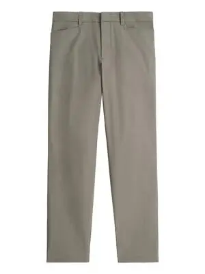 Cos Cotton Straight-Leg Pants Beige