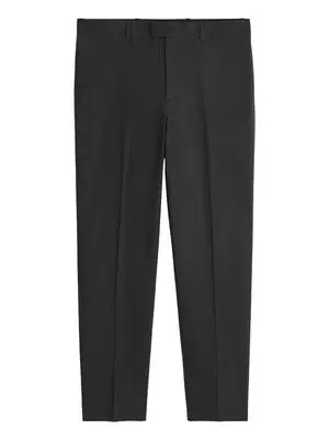 Cos Cotton Straight-leg Trousers - Black