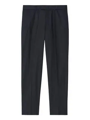 Cos Cotton Straight-Leg Pants Navy