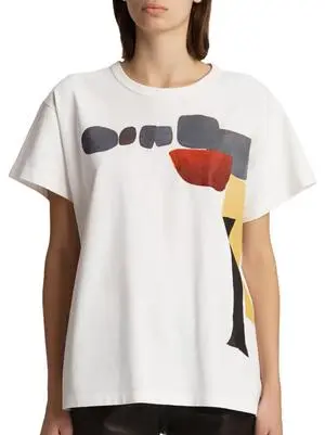 Khaite Maeve T-Shirt White Multi