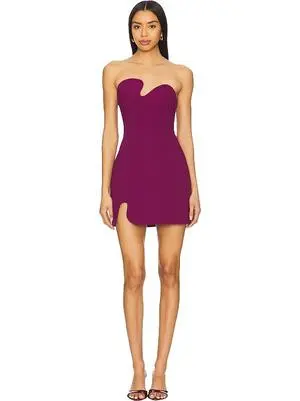 Amanda Uprichard Amanda Uprichard X REVOLVE Strapless Puzzle Mini Dress Wine