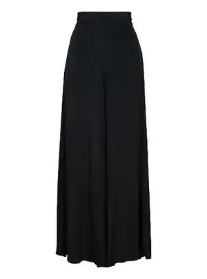 OTTOD'AME Wide-leg Crepe Pants - Black