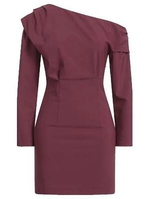 DONDUP DONDUP Black Mini Dress With Belt And Scoop Neckline Plum