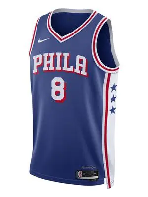 Nike Philadelphia 76ers Icon Edition Dri-fit Nba Swingman Jersey - Blue