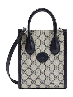 Gucci Interlocking G Mini Tote Bag - Black/grey