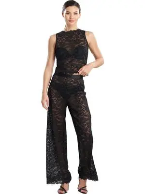 Natori Peony Lace Pants - Black