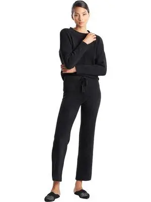Natori Aura Solid Straight Leg Pants - Black