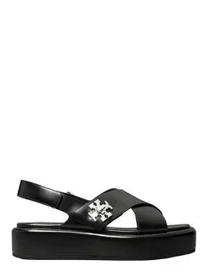 Tory Burch 40mm T-lock Platform Sandals - Black