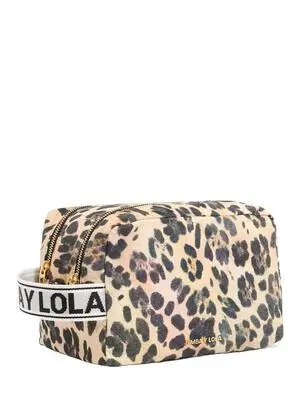 Bimba Y Lola Large Leopard-print Cosmetic Bag - Neutrals
