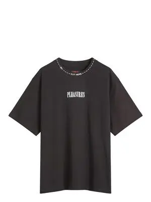 PLEASURES Cut Here Heavyweight T-shirt - Black