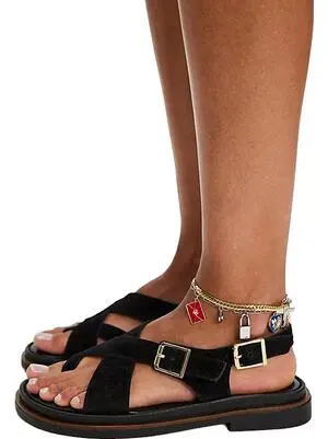 Free People Safari Sandals - Black