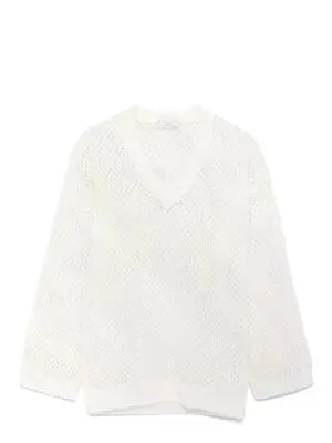 Peserico Open-knit Sweater - White