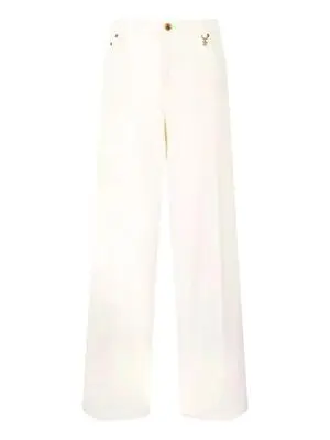 Roberto Cavalli Python-print Trousers - Neutrals
