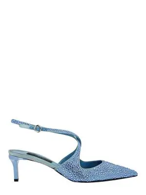 Philipp Plein 55mm Slingback Strass Pumps - Blue