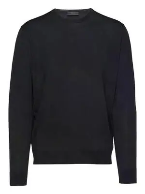 Prada Crew-neck Wool Jumper - Black