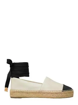Tory Burch Tory Burch Leather Espadrilles Neutrals