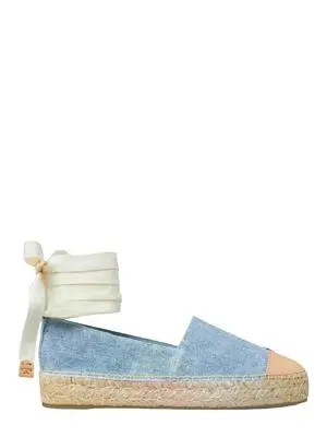 Tory Burch Tory Burch Leather Espadrilles Blue