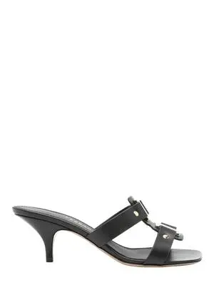 FERRAGAMO 70mm Leather Sandals - Black