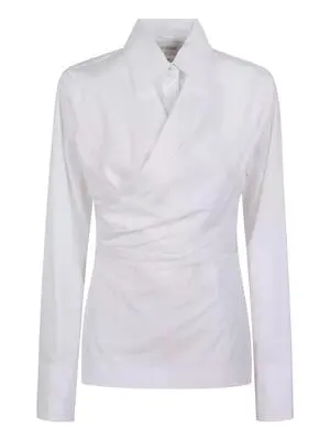 SPORTMAX Sportmax Wrap-Front Long-Sleeve Top