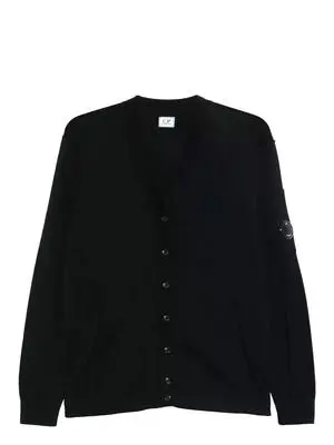 C.P. COMPANY Lens-detail Cardigan - Black