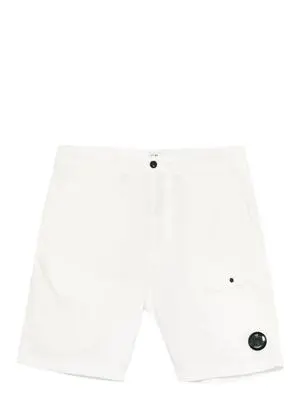 C.P. COMPANY Lens-detail Cargo Shorts - White