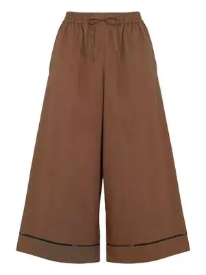 YVES SALOMON Cropped Trousers - Brown