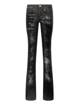 Roberto Cavalli Distressed Flared Jeans - Black