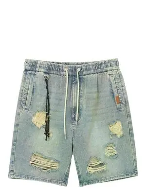 MUSIUM DIV. Distressed Denim Shorts - Blue