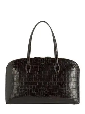 TOTEME Croc-Embossed Leather Garderob Tote