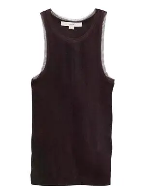 Remain Birger Christensen REMAIN Mesh-Edge Tank Top Purple