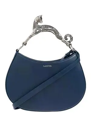 LANVIN Cat-handle Leather Tote - Blue