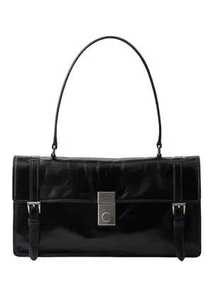 Prada Leather Shoulder Bag - Black