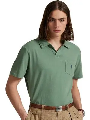 Ralph Lauren Standard Fit Cotton-linen Polo Shirt - Fatigue