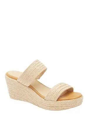 CHOCOLAT BLU Platform Wedge Sandal - Natural Raffia