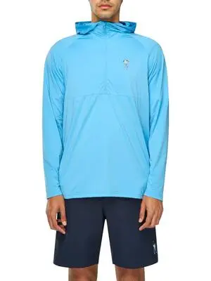 EASTSIDE GOLF Half Zip Hoodie - Tranquil Blue