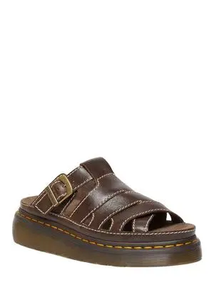 Dr. Martens Maxxy Slide Ar Rogue Leather Sandals - Brown