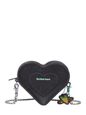 Dr. Martens Bt21 Mini Heart-shaped Leather Bag - Black