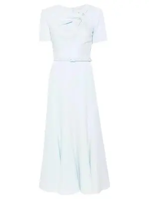 ROLAND MOURET Roland Mouret Belted Cady Midi Dress