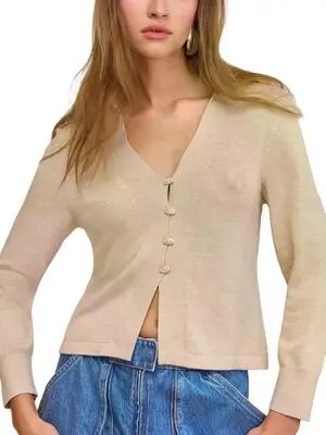 Cult Gaia Mace Cardigan - Neutrals