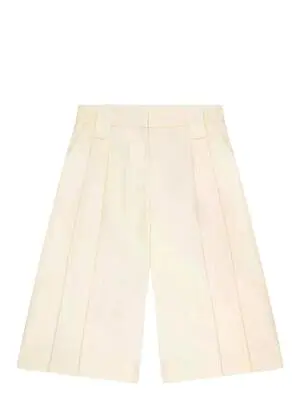 GANNI Pleated Shorts - Neutrals