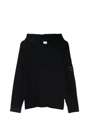 C.P. COMPANY Sea Island Lens-detail Hoodie - Black