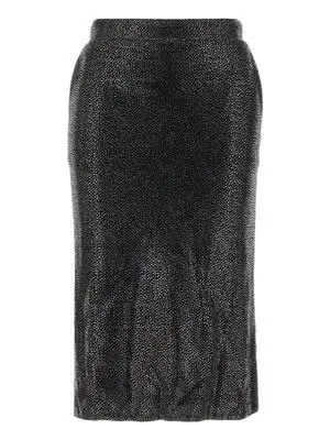 Giuseppe Di Morabito Crystal-embellished Midi Skirt - Black