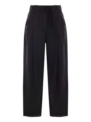 Brunello Cucinelli Poplin Trousers - Black