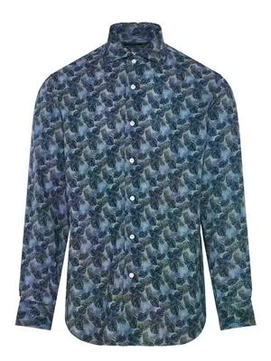 BARBA NAPOLI Printed Shirt - Blue